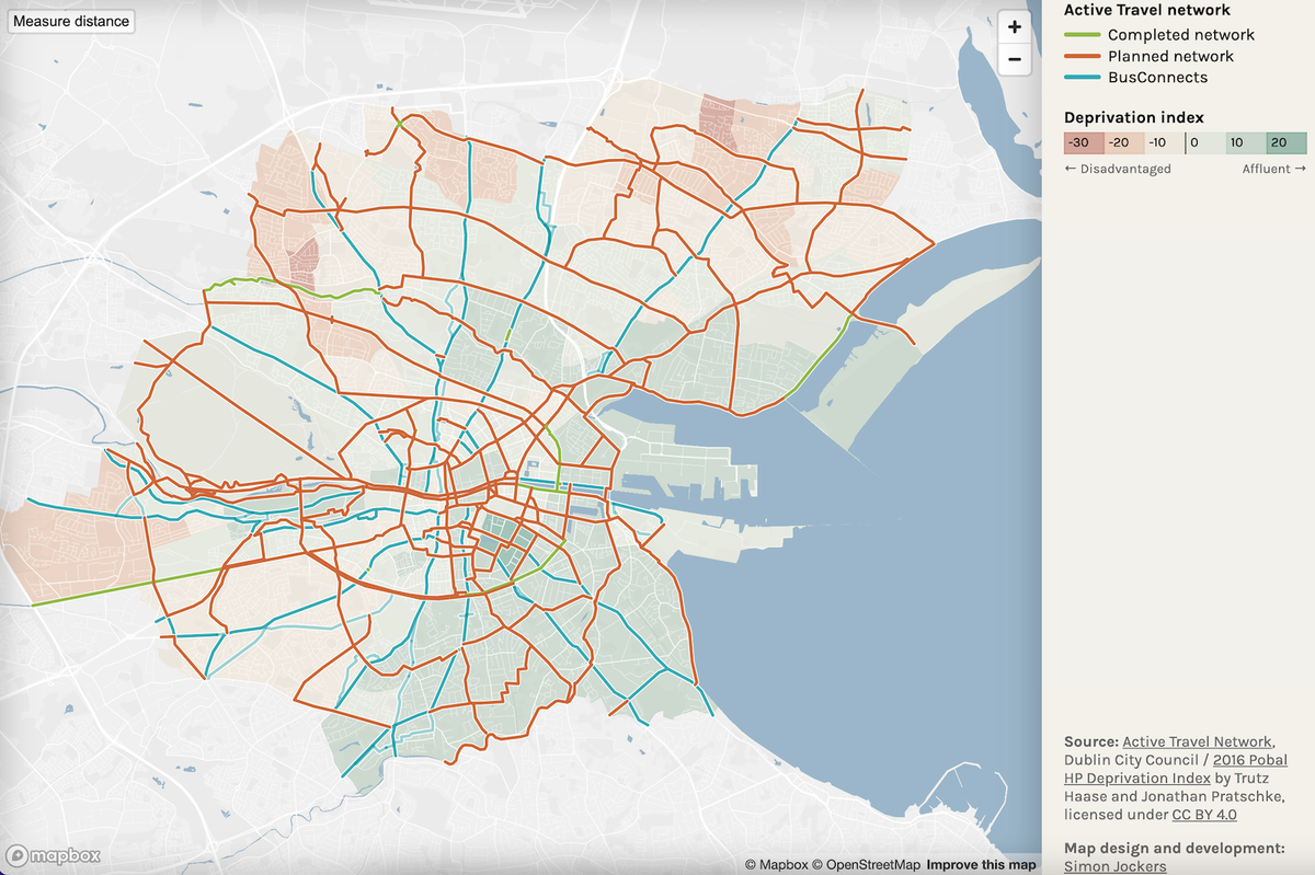As Dublin city’s new cycle network is built, wealthier areas are due to ...